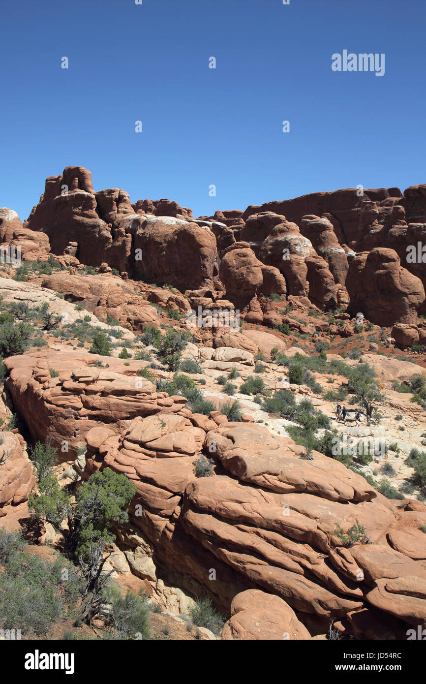 fiery furnace rock formation in arches national park utah usa Stock ...
