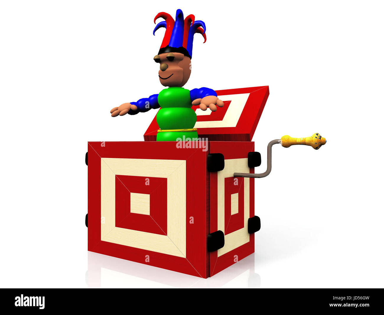 he puppet in a cube crank Stock Photo - Alamy