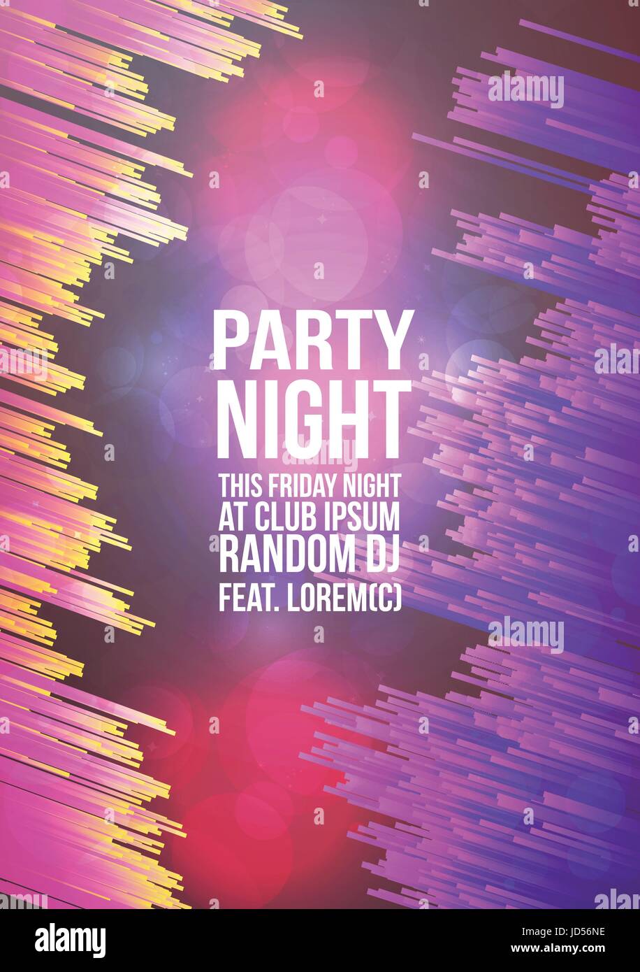 Abstract Modern Party Flyer - Vector Illustration Stock Vector Image ...