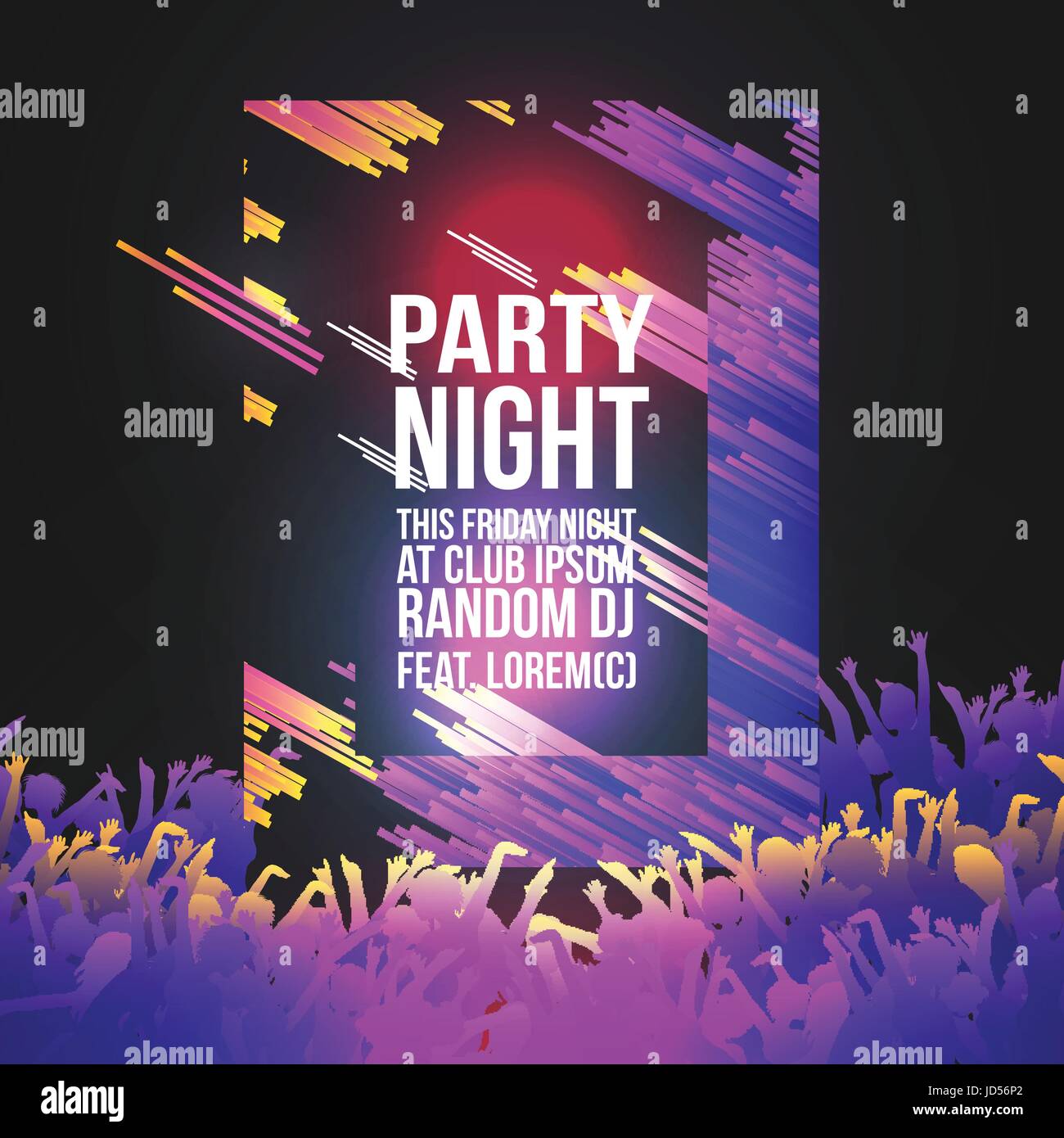 Abstract Modern Party Flyer - Vector Illustration Stock Vector Image ...