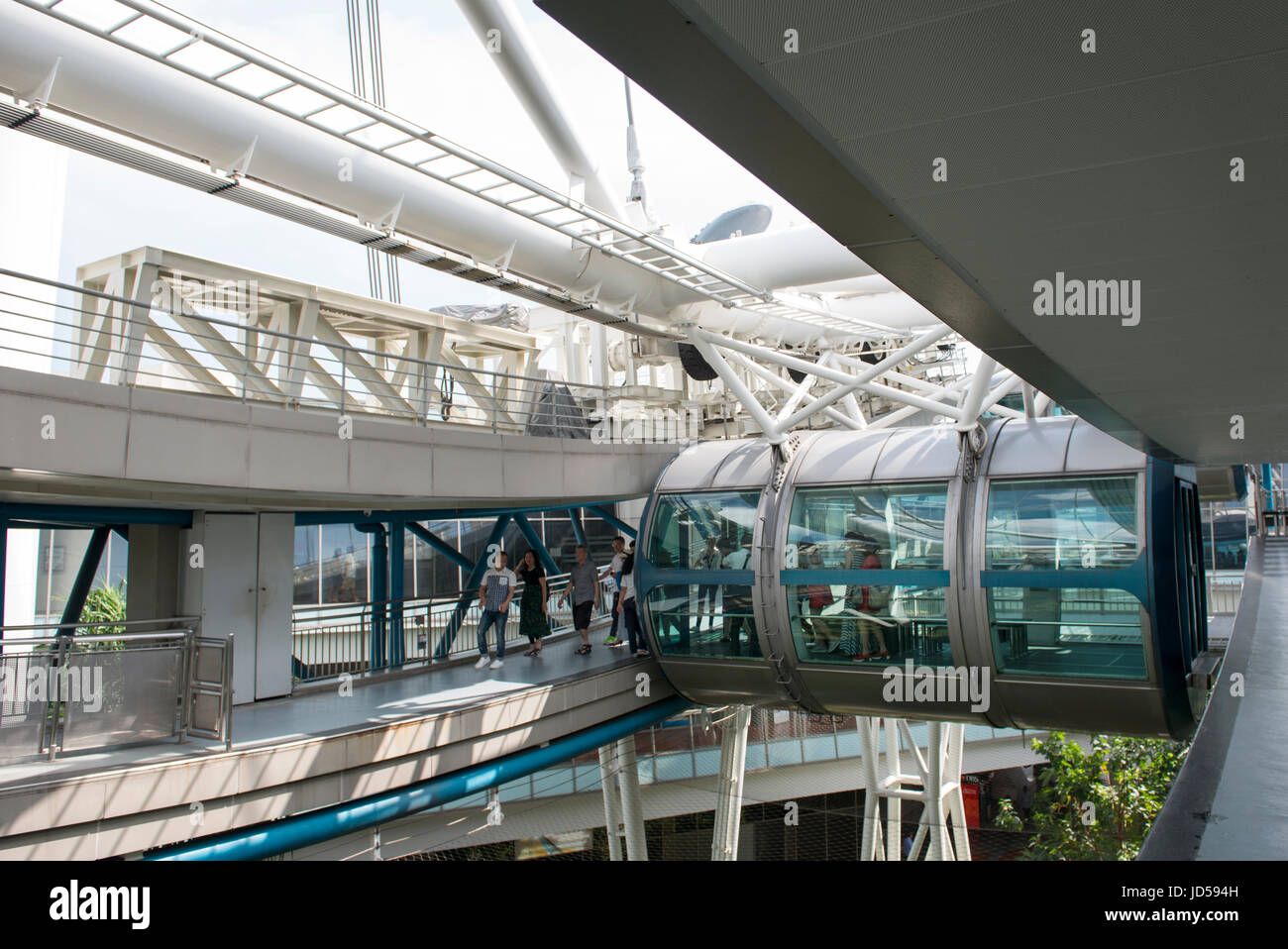 Singapore flyer's cabin background.The Singapore Flyer is a giant ...
