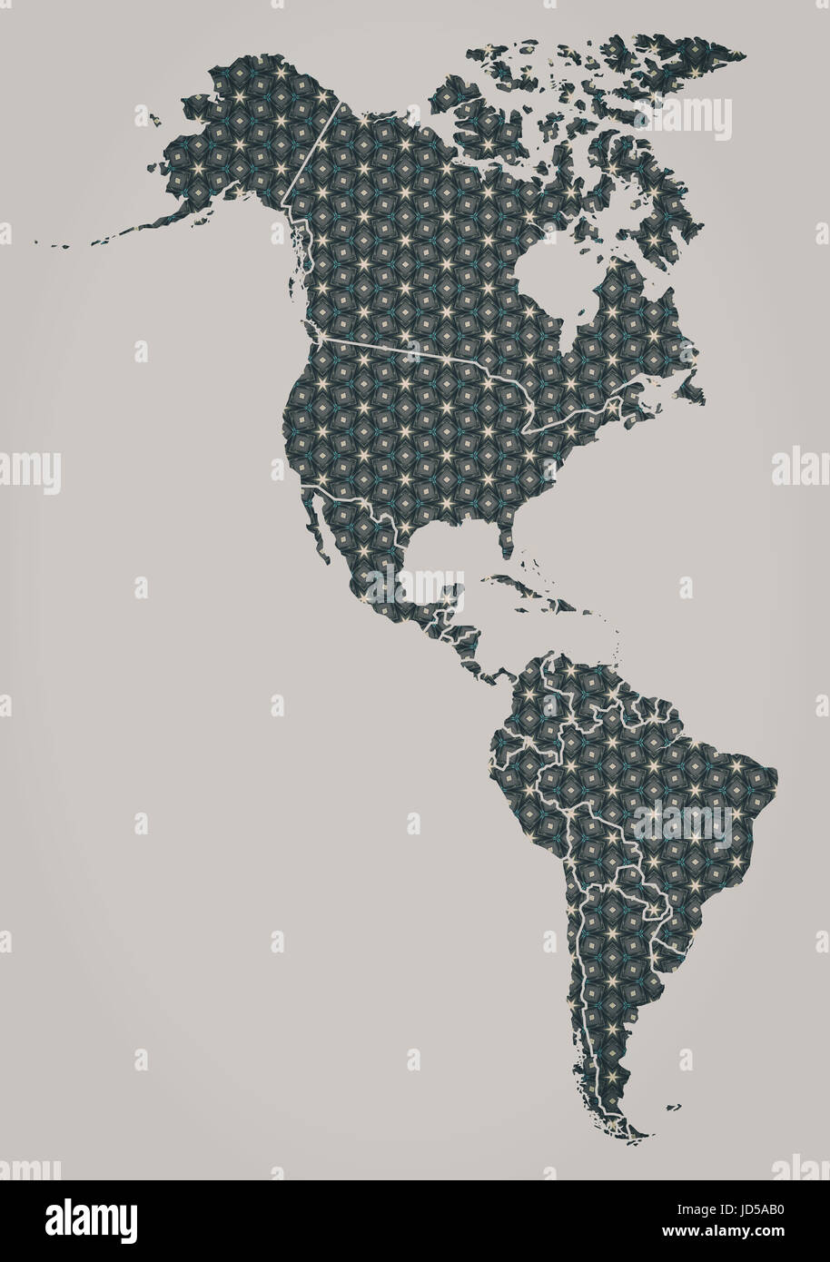 American continent map hi-res stock photography and images - Alamy