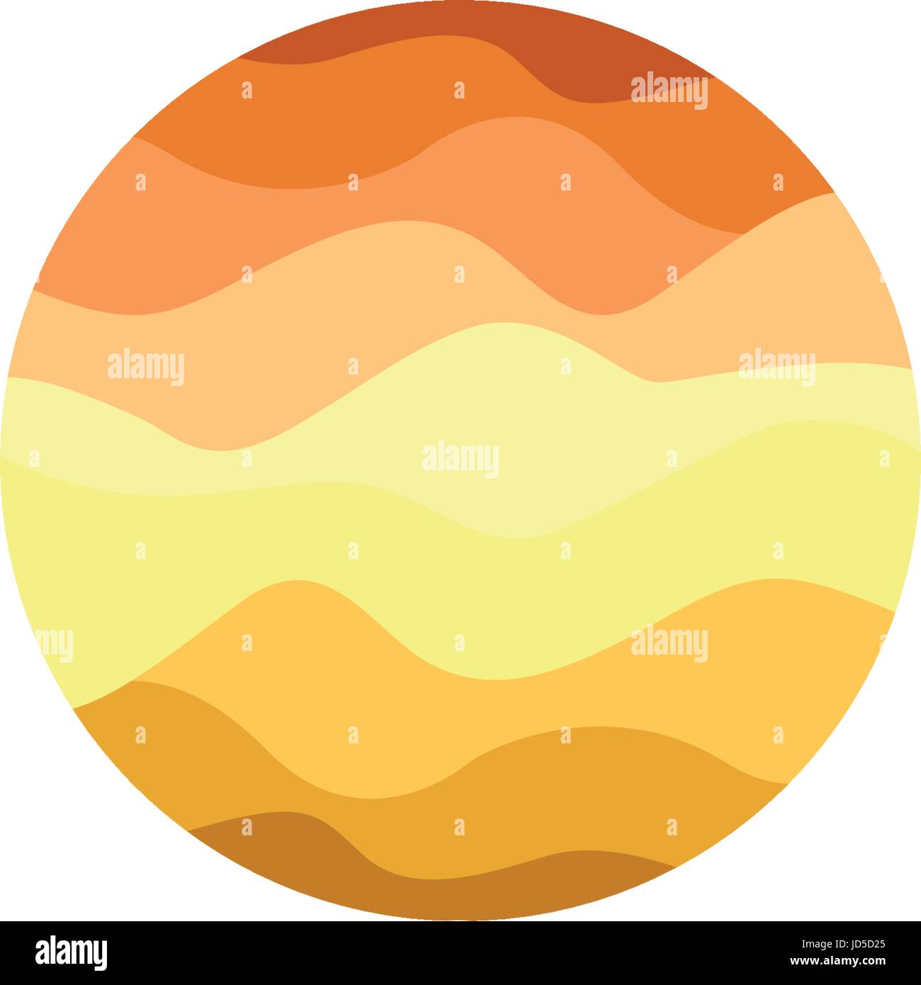 Isolated abstract orange color round shape logo on white background ...