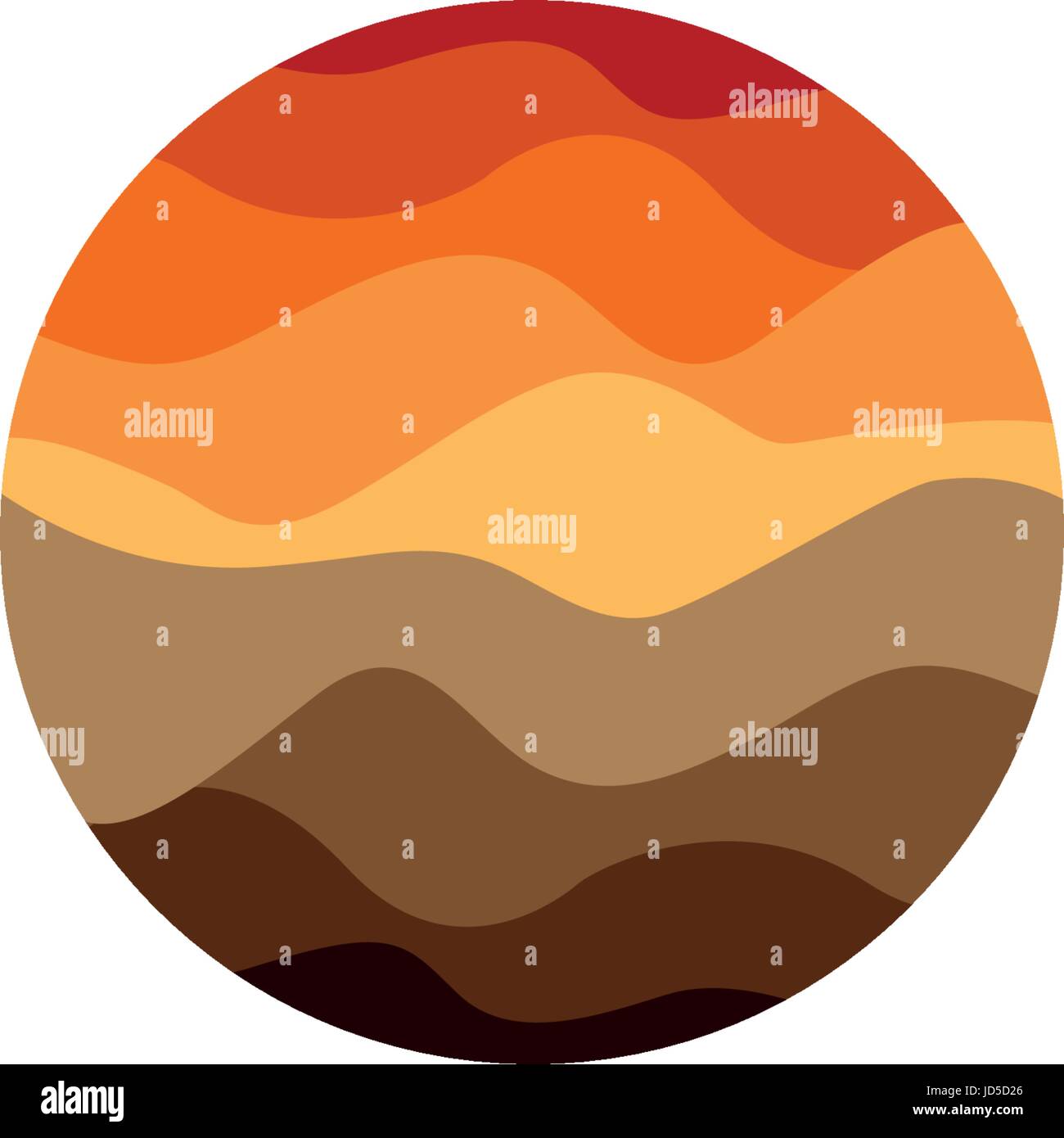 Isolated abstract orange color round shape logo on white background ...