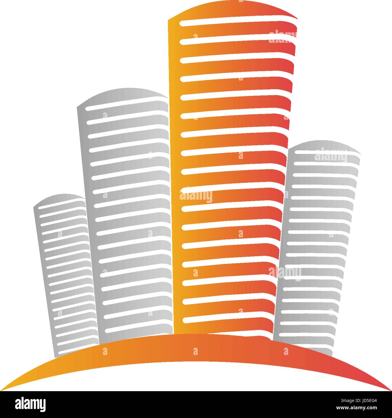 Isolated abstract city skyscraper logo,urban real estate, architecture ...