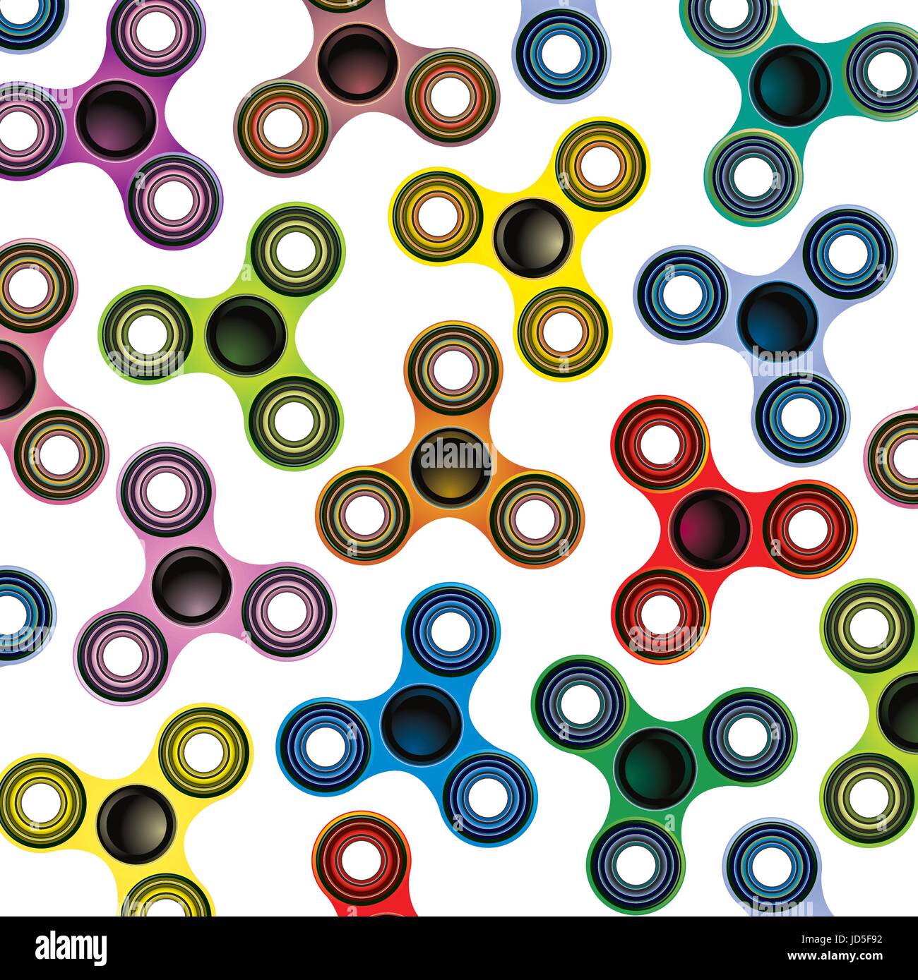 A background of fidget spinner focus toys illustration isolated on ...