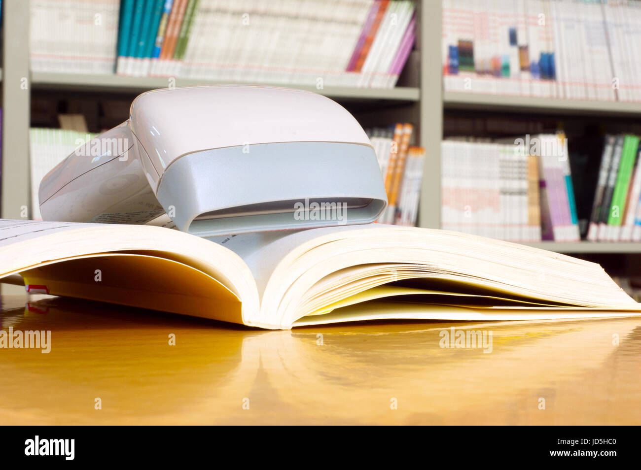 Library bar code scanner, the library necessary equipment Stock Photo ...
