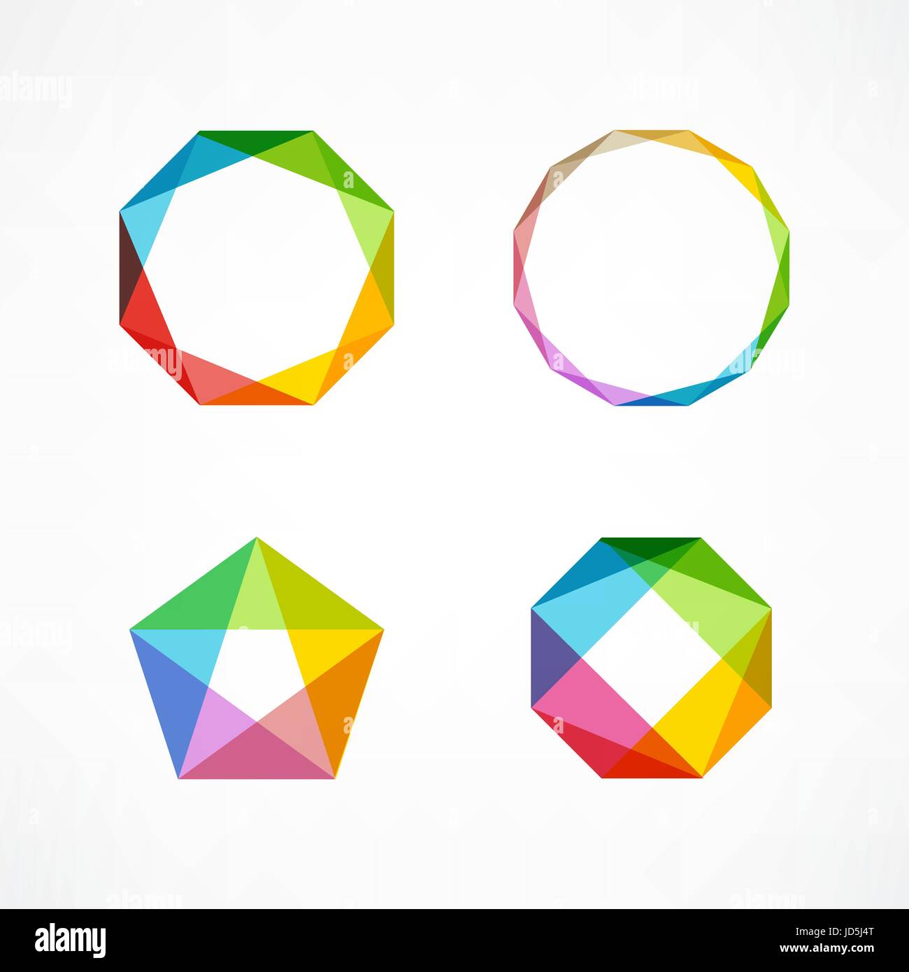 Set of symbol and shapes. Trendy icons and logotypes. Business signs ...