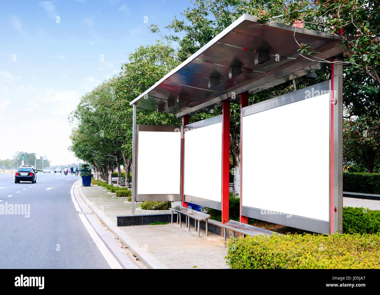 The roadside billboards, bus station Stock Photo - Alamy