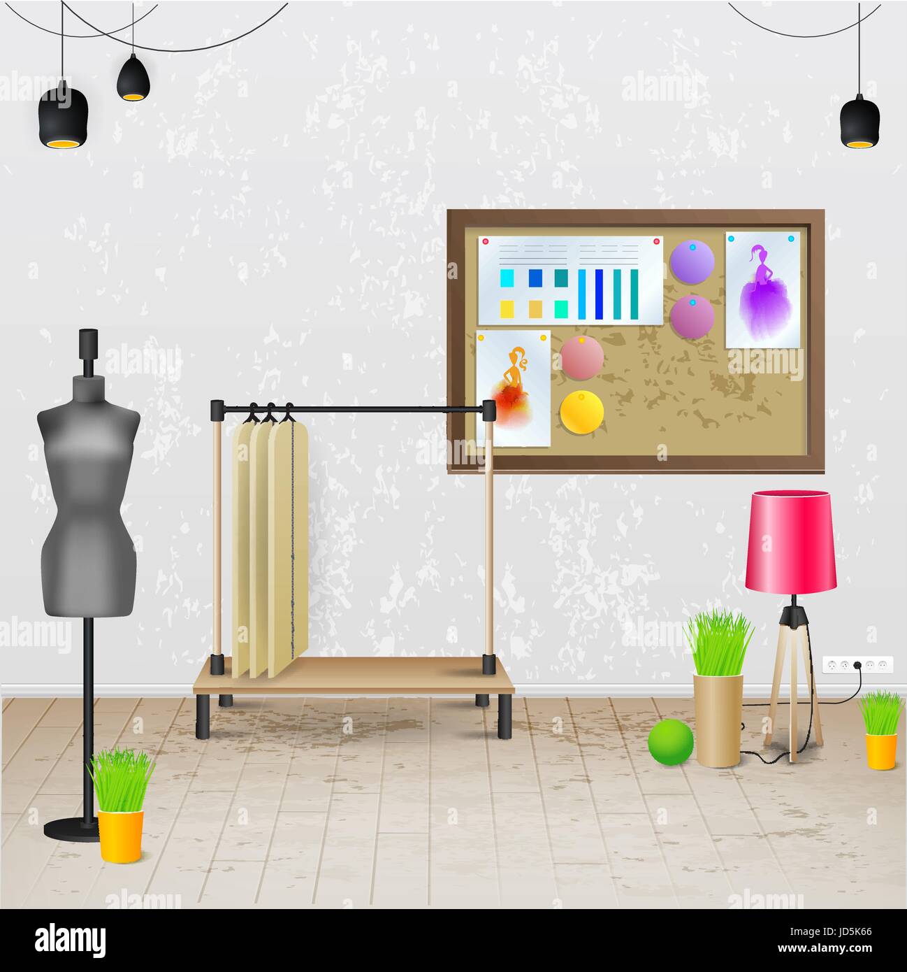 Workplace horizontal Stock Vector Images - Alamy