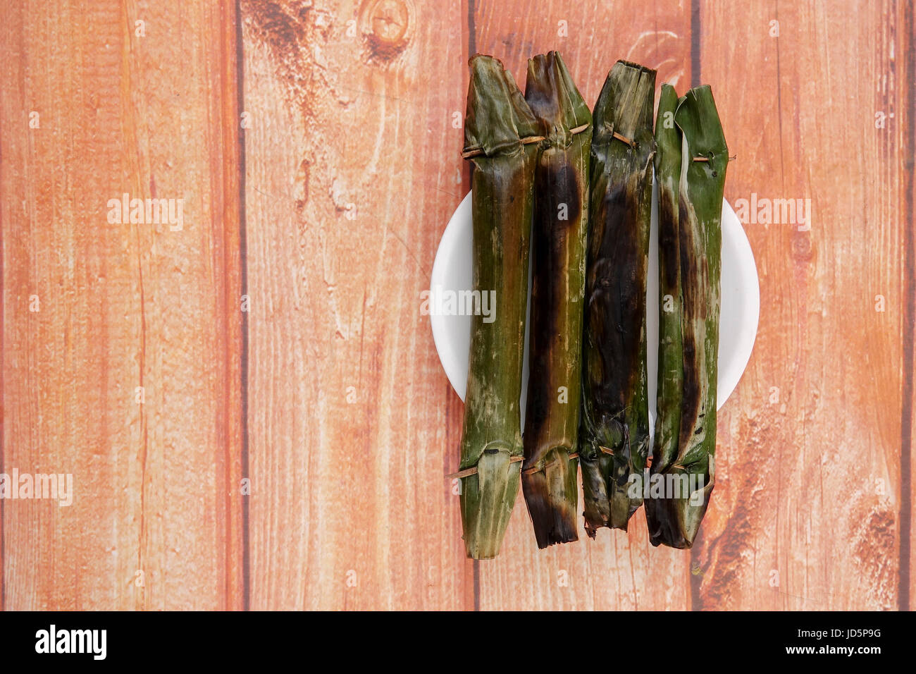 Pulut panggang or grilled glutinous rice package, Malay or Nonya ...