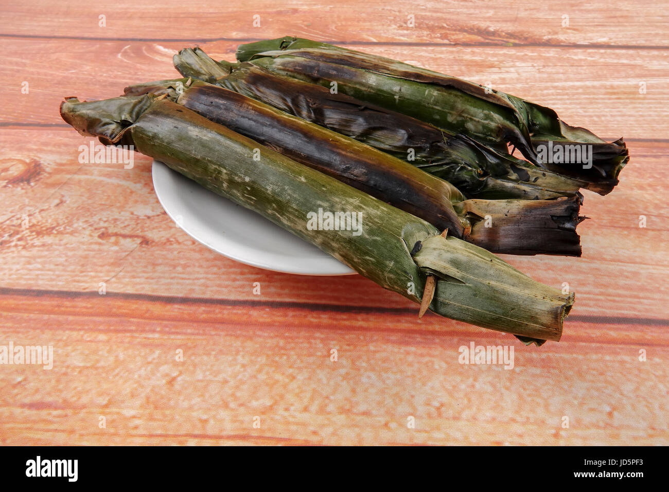 Pulut panggang or grilled glutinous rice package, Malay or Nonya ...