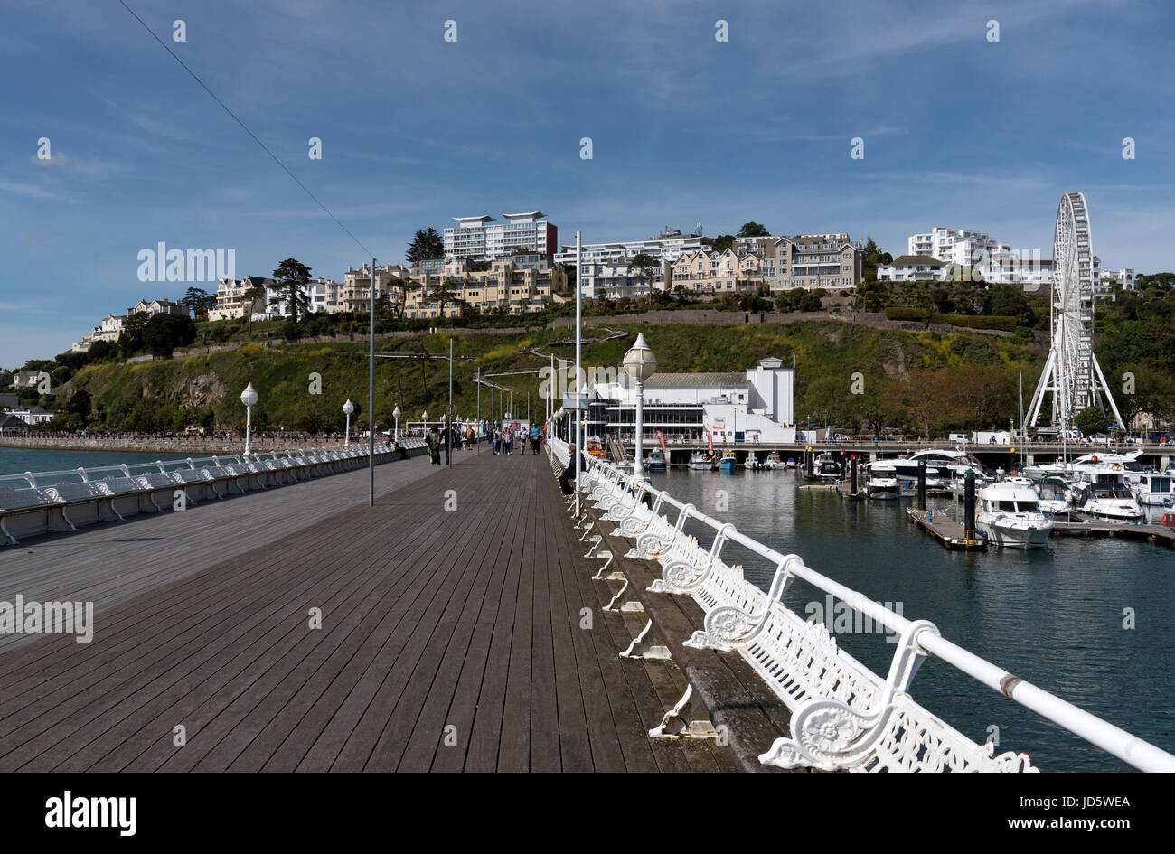 The pier at Torquay on the English Riviera a popular holiday resort in ...