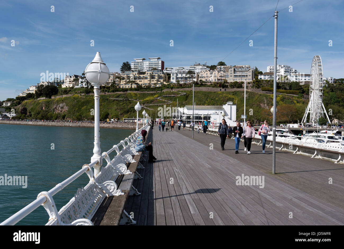 The pier at Torquay on the English Riviera a popular holiday resort in ...