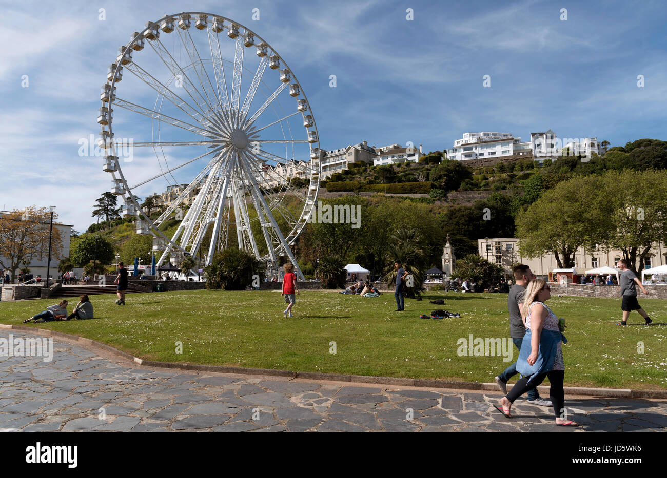 The big wheel on the promenade in Torquay a holiday town on the English ...