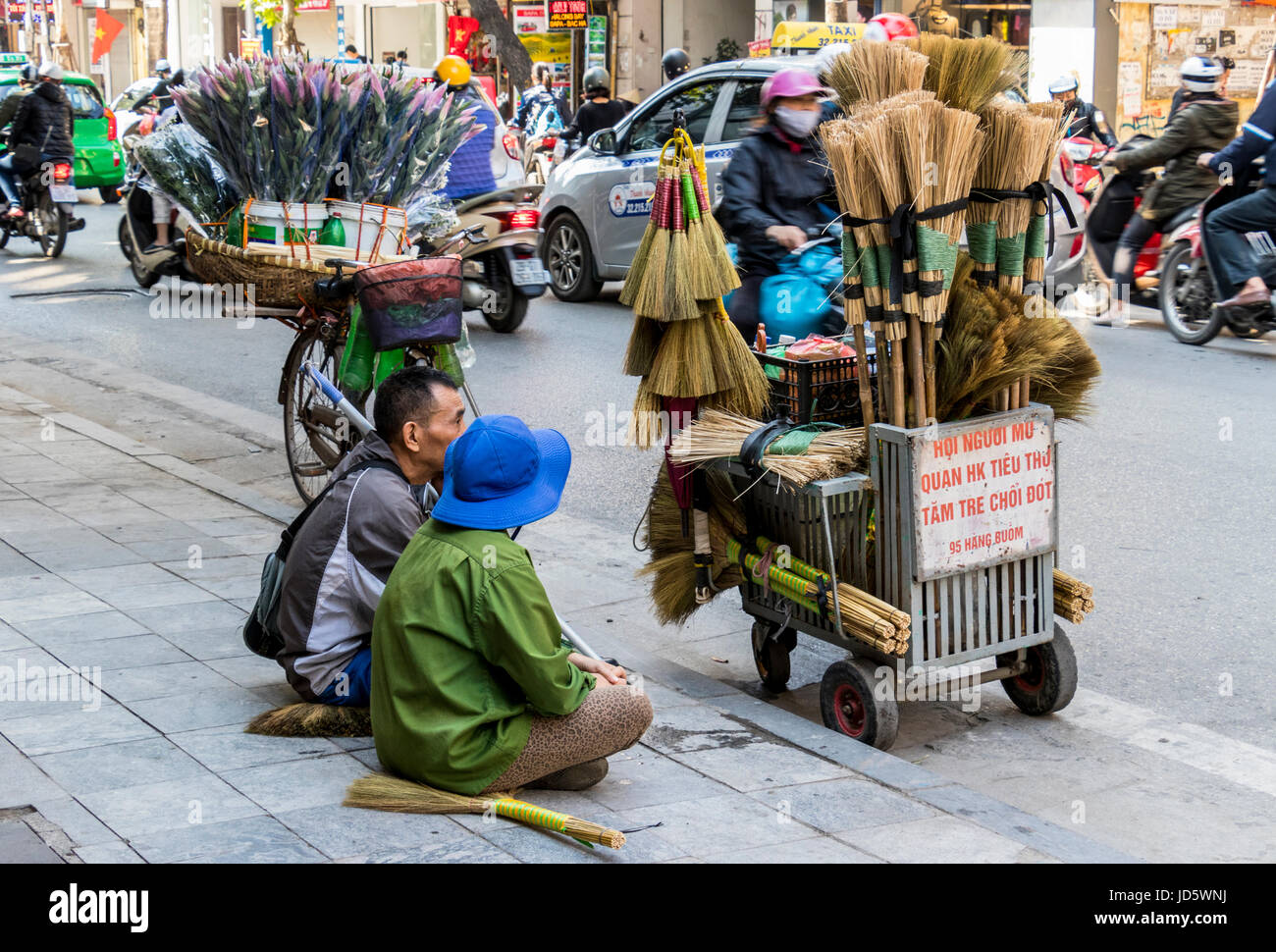Street life in Hanoi Vietnam Stock Photo - Alamy