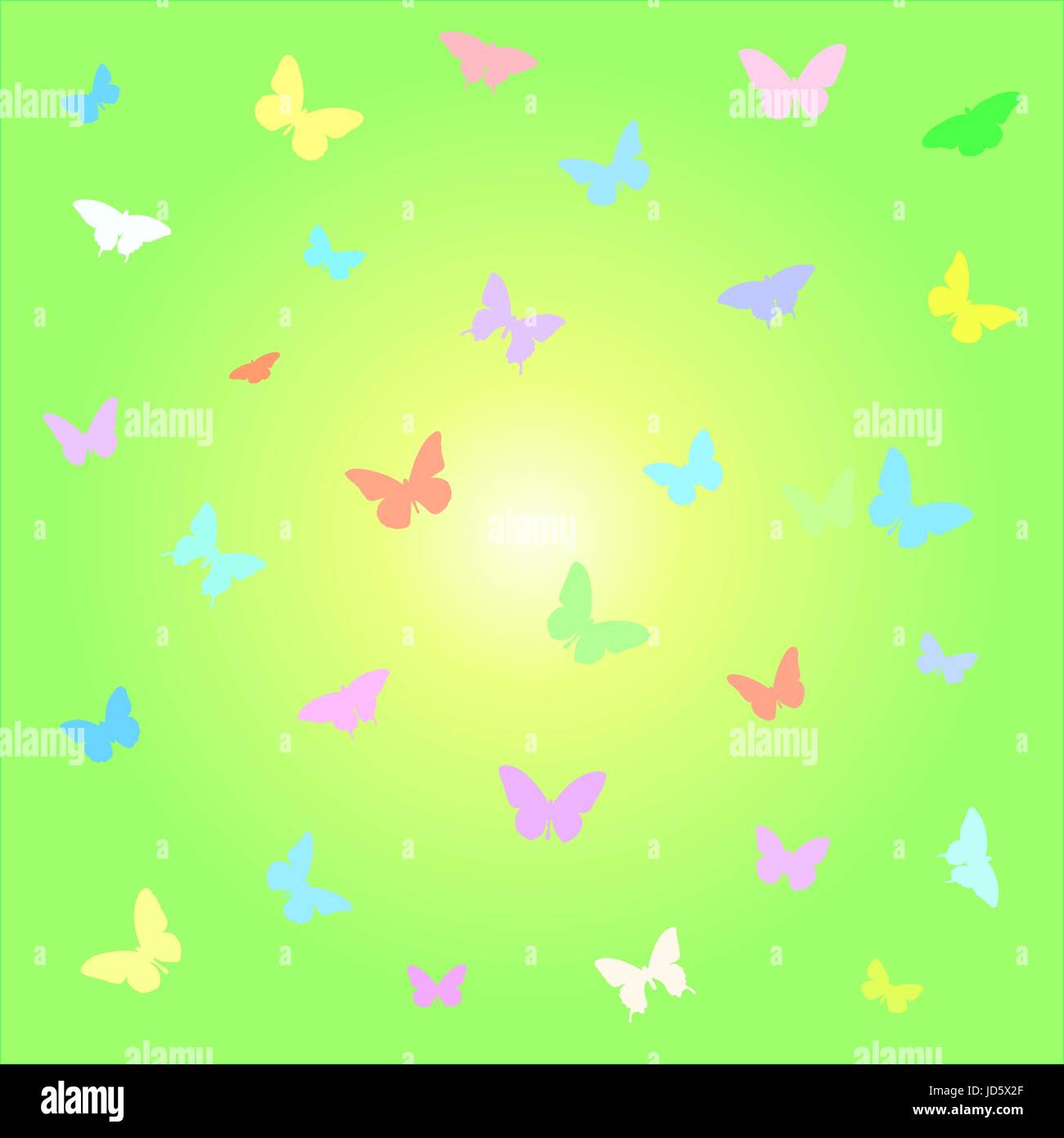 Butterflies green background Stock Vector Images - Alamy