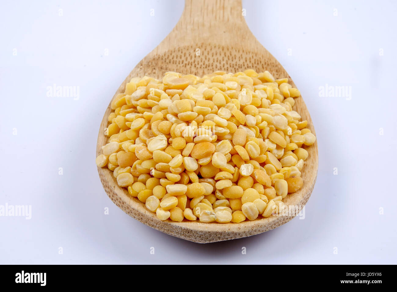 Toor dal, famous Indian legume also called yellow Pigeon peas Stock ...
