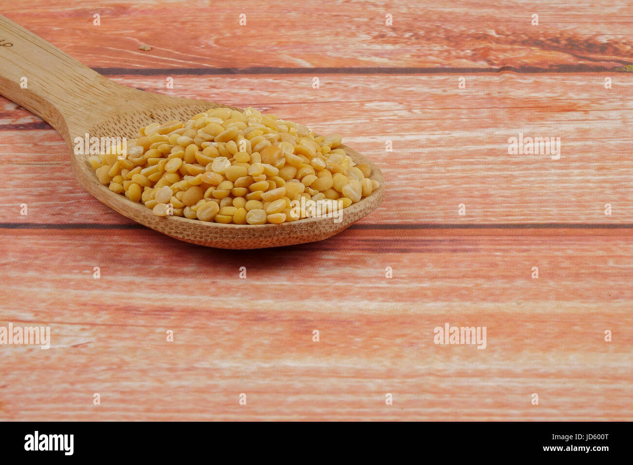 Toor dal, famous Indian legume also called yellow Pigeon peas Stock ...