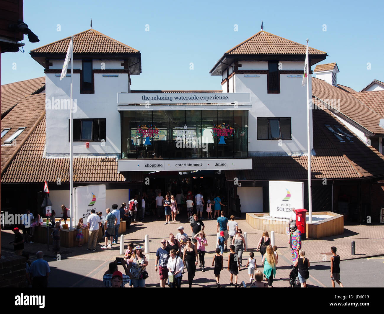 The entrance to Port Solent Marina, shopping and dining centre ...