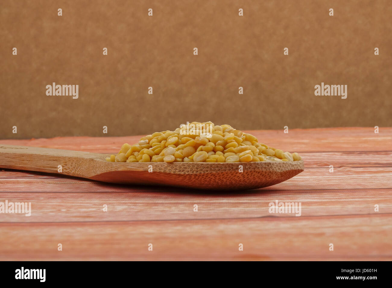 Toor dal, famous Indian legume also called yellow Pigeon peas Stock ...