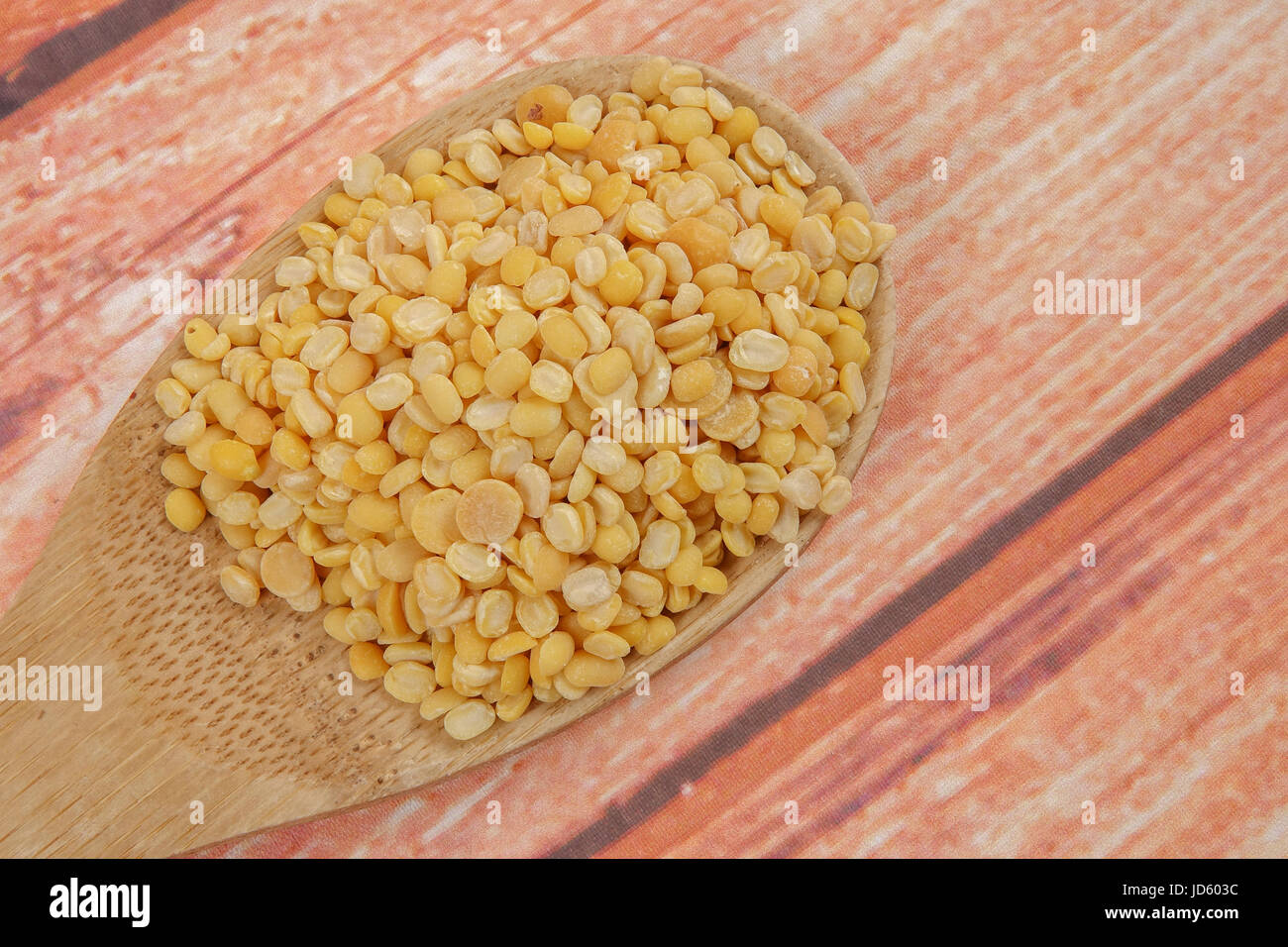 Toor dal, famous Indian legume also called yellow Pigeon peas Stock ...