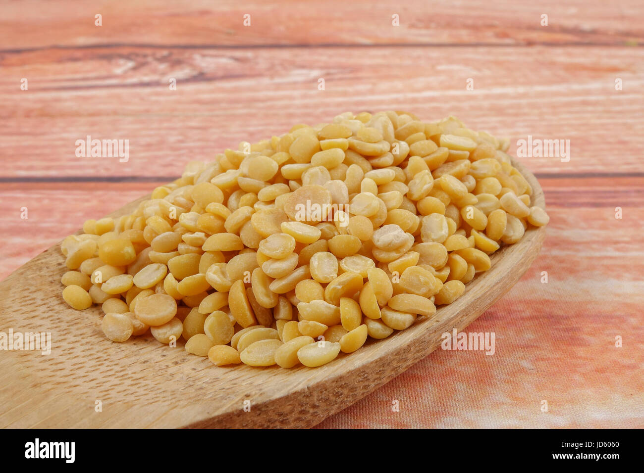 Toor dal, famous Indian legume also called yellow Pigeon peas Stock ...