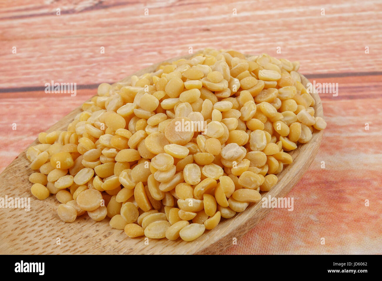 Toor dal, famous Indian legume also called yellow Pigeon peas Stock ...
