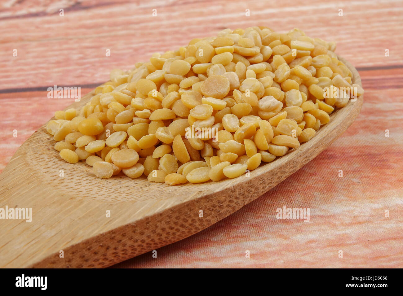 Toor dal, famous Indian legume also called yellow Pigeon peas Stock ...