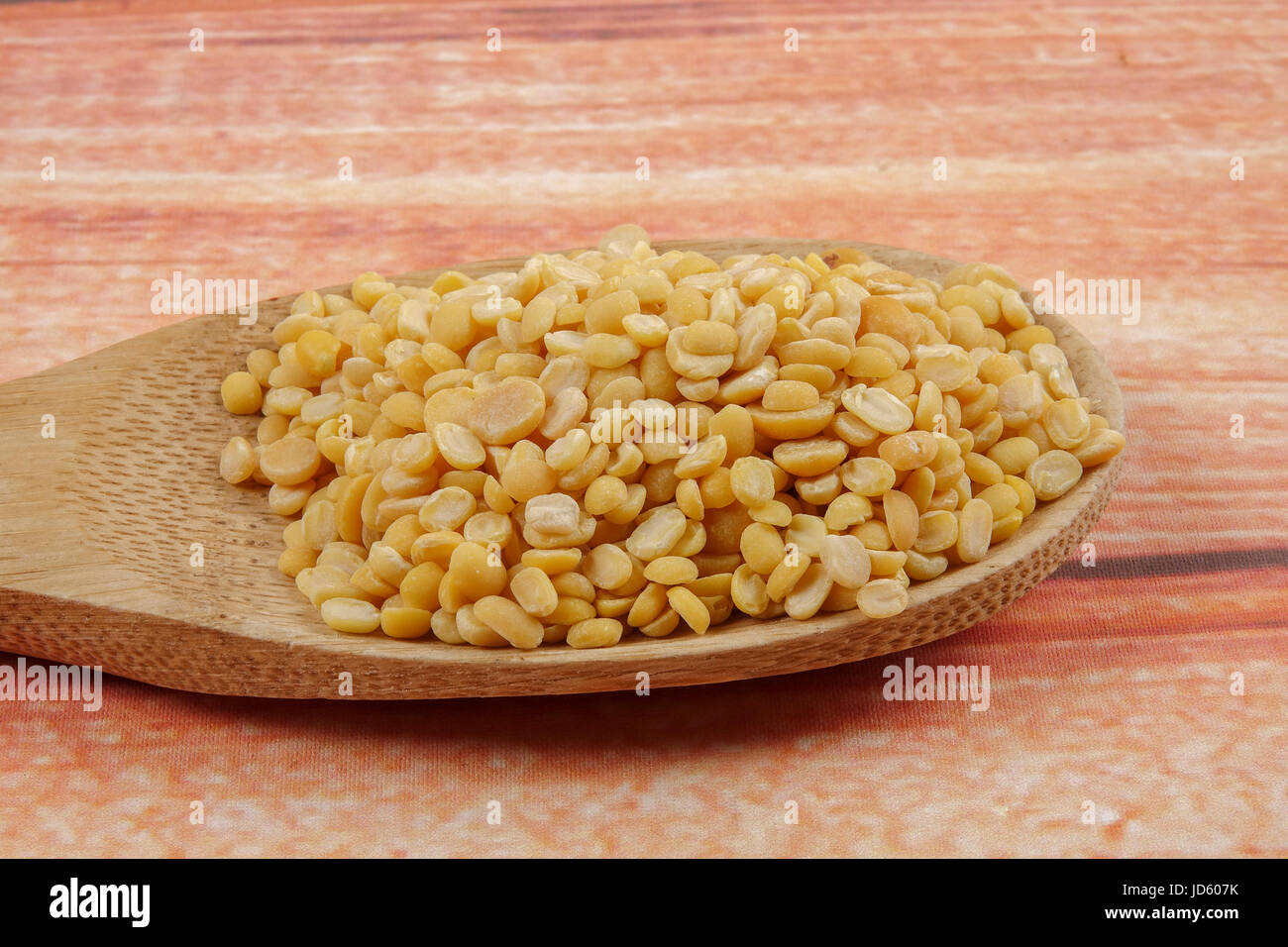 Toor dal, famous Indian legume also called yellow Pigeon peas Stock ...