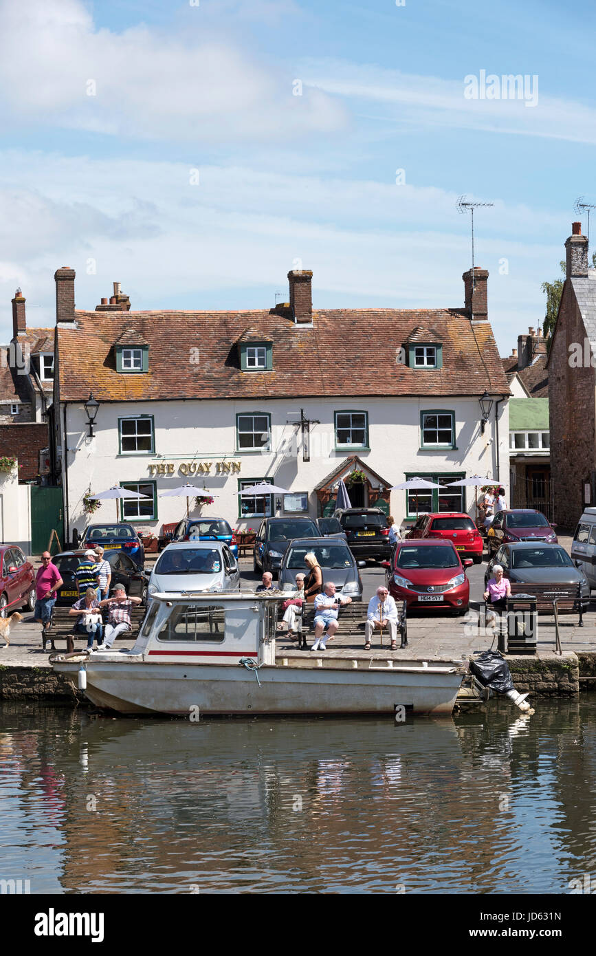 The River Frome at Wareham a small Dorset England town. June 2017 Stock ...