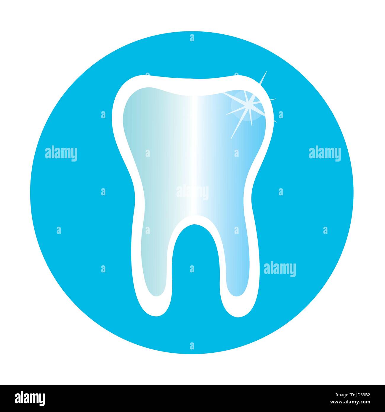 Tooth icon in a blue circle Stock Vector Image & Art - Alamy