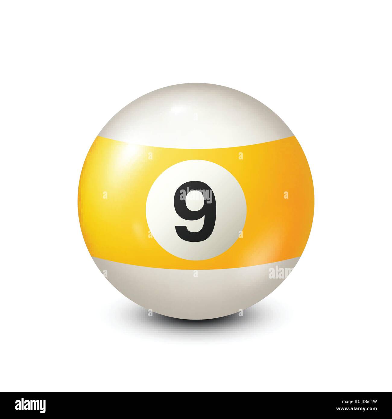 Billiard,yellow pool ball with number 9.Snooker. Transparent background ...