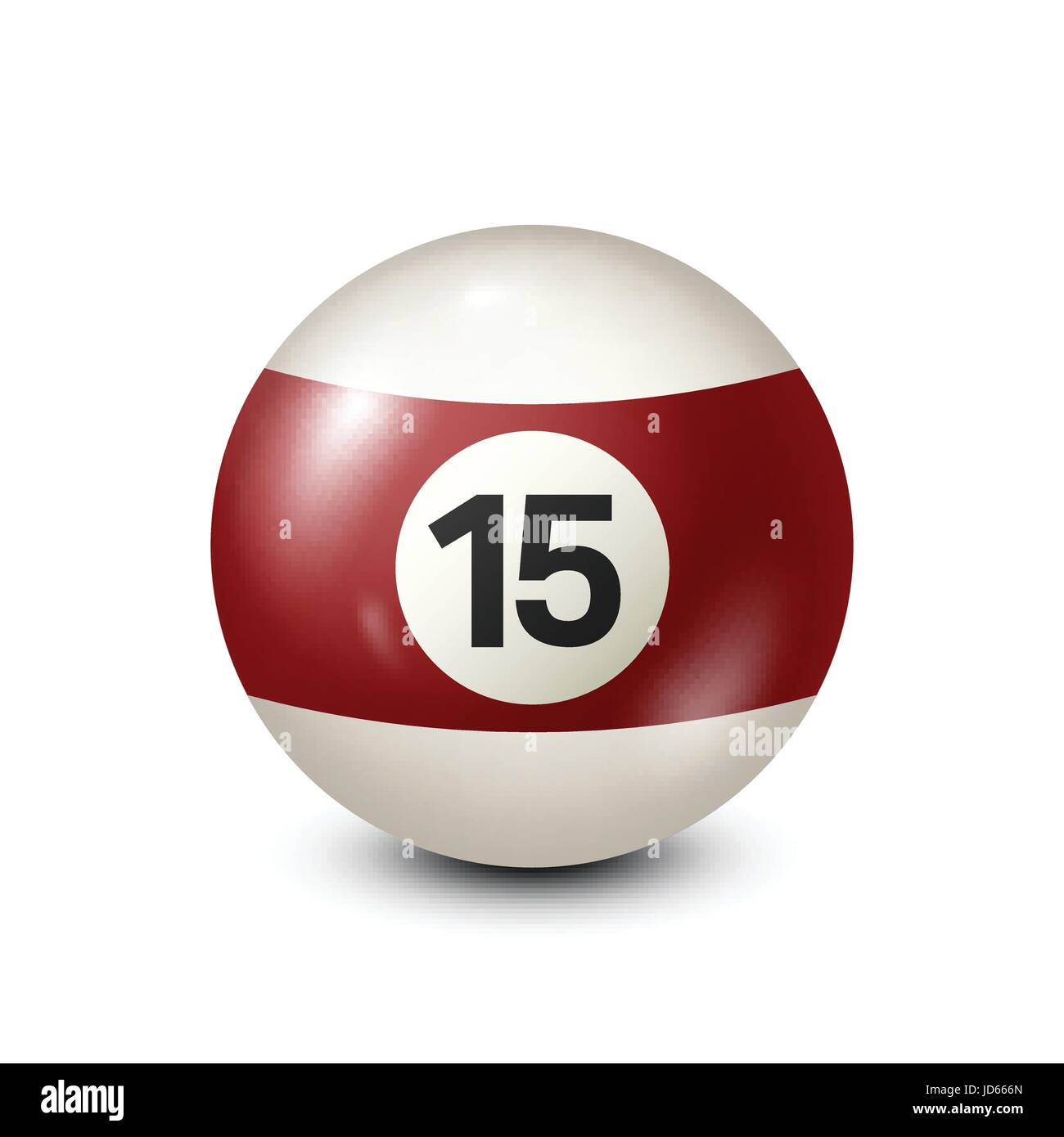 Billiard,yellred ow pool ball with number 15.Snooker. Transparent ...