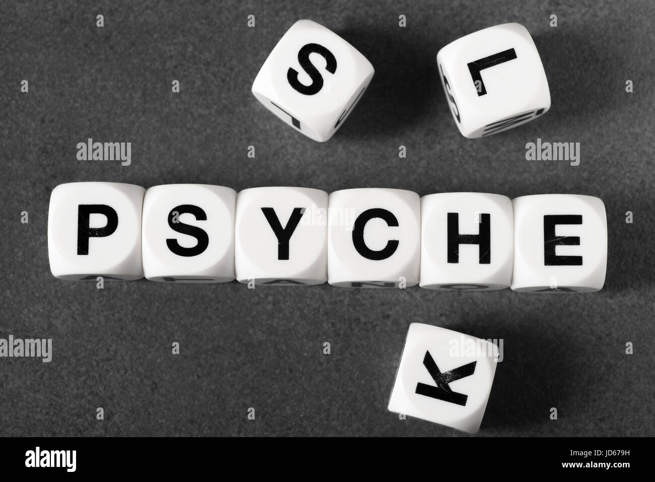word psyche on white toy cubes Stock Photo - Alamy