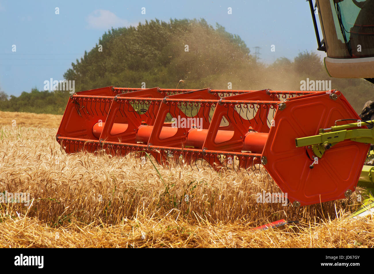Combine harvests ripe wheat agricultural hi-res stock photography and ...