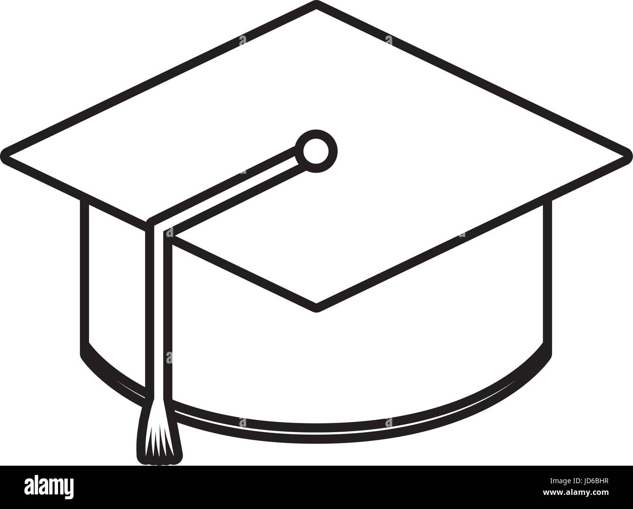 graduation cap icon over white background vector illustration Stock ...