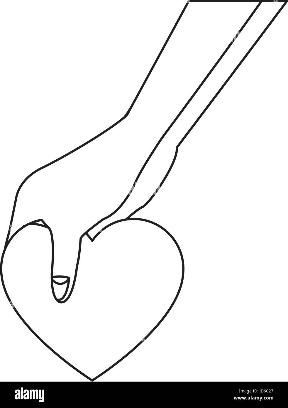 Male hand holding heart Black and White Stock Photos & Images - Alamy