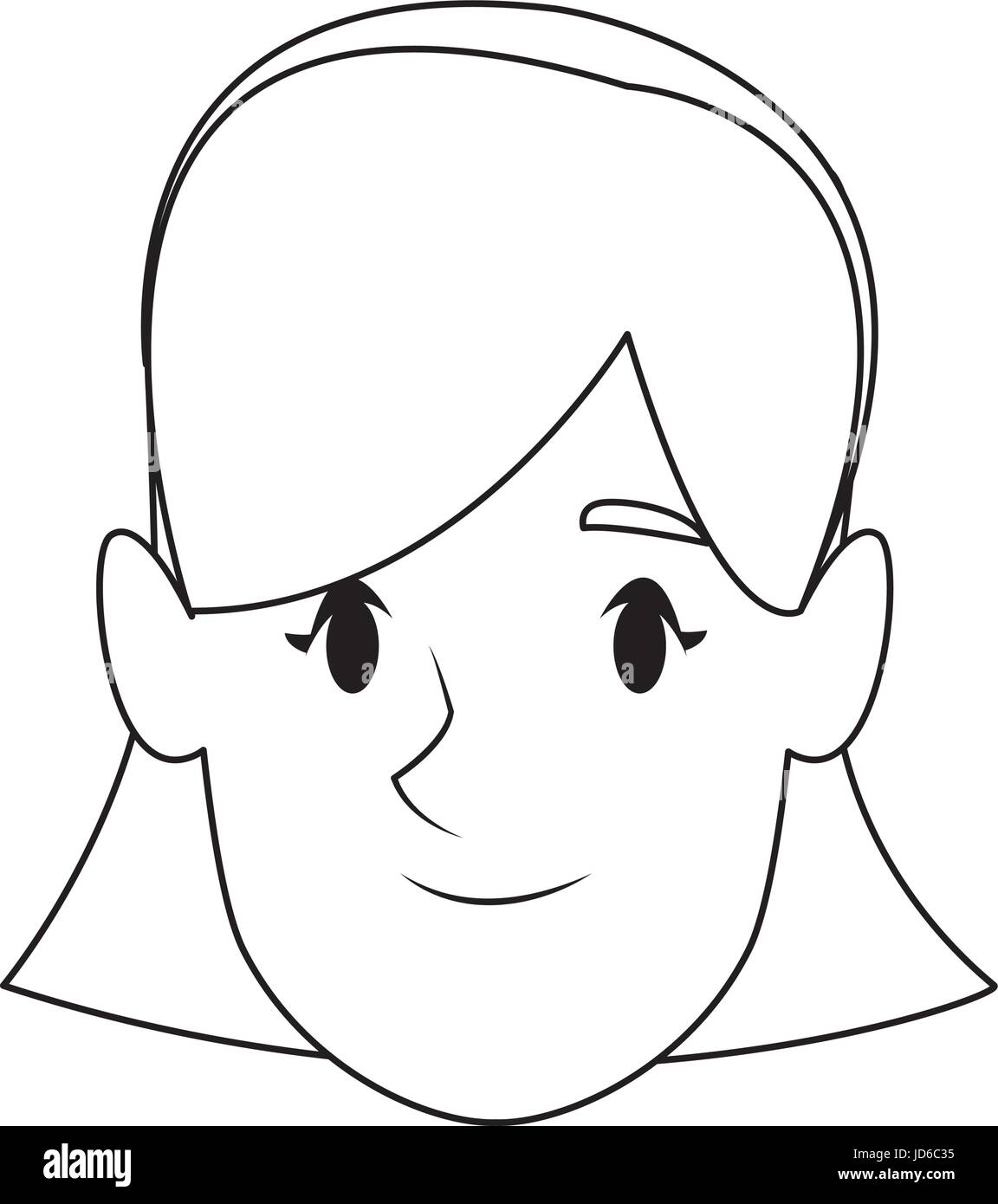 Girl avatar portrait Black and White Stock Photos & Images - Alamy