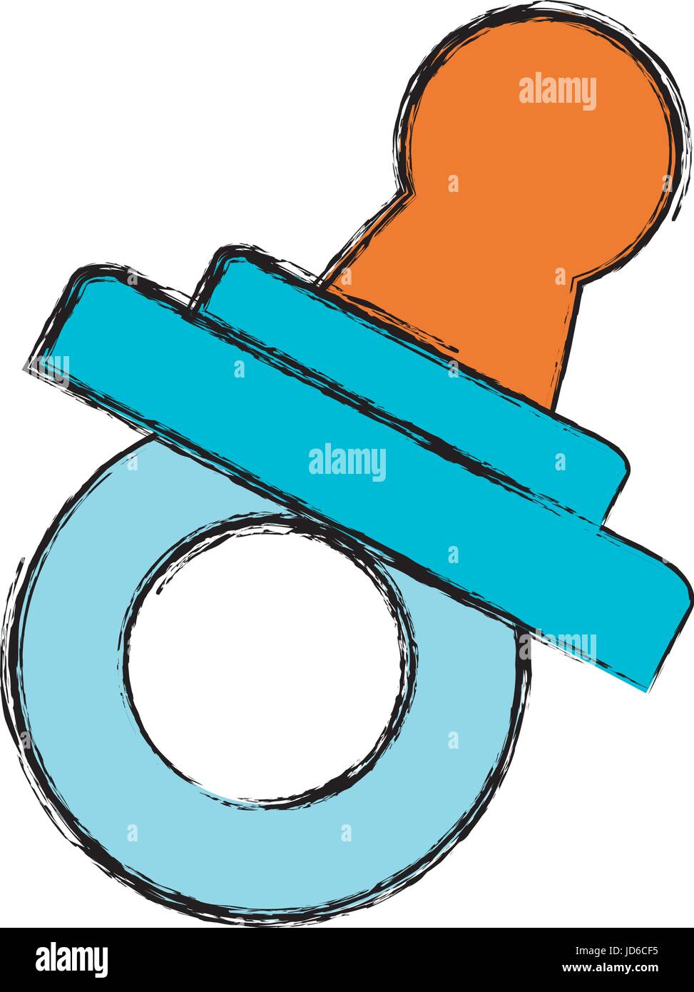 baby pacifier icon over white background vector illustration Stock ...