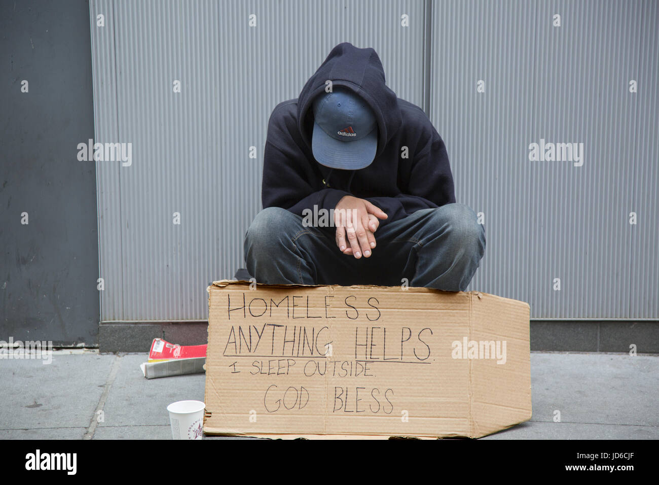Homeless Man Sign