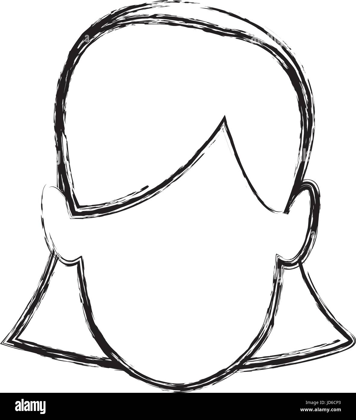 Girl avatar portrait Black and White Stock Photos & Images - Alamy