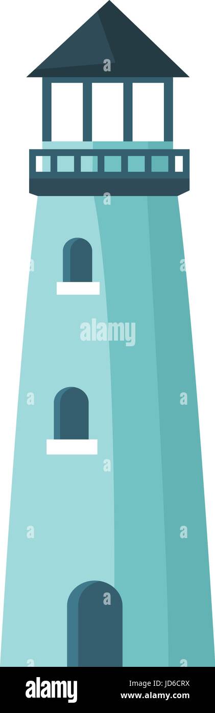 lighthouse cartoon structure on shore Stock Vector Image & Art - Alamy