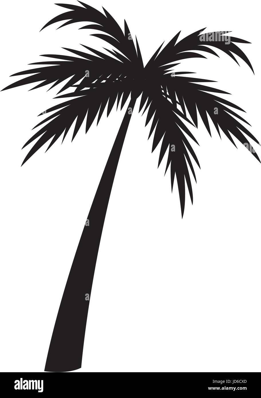 silhouette palm tree tropical natural Stock Vector Image & Art - Alamy