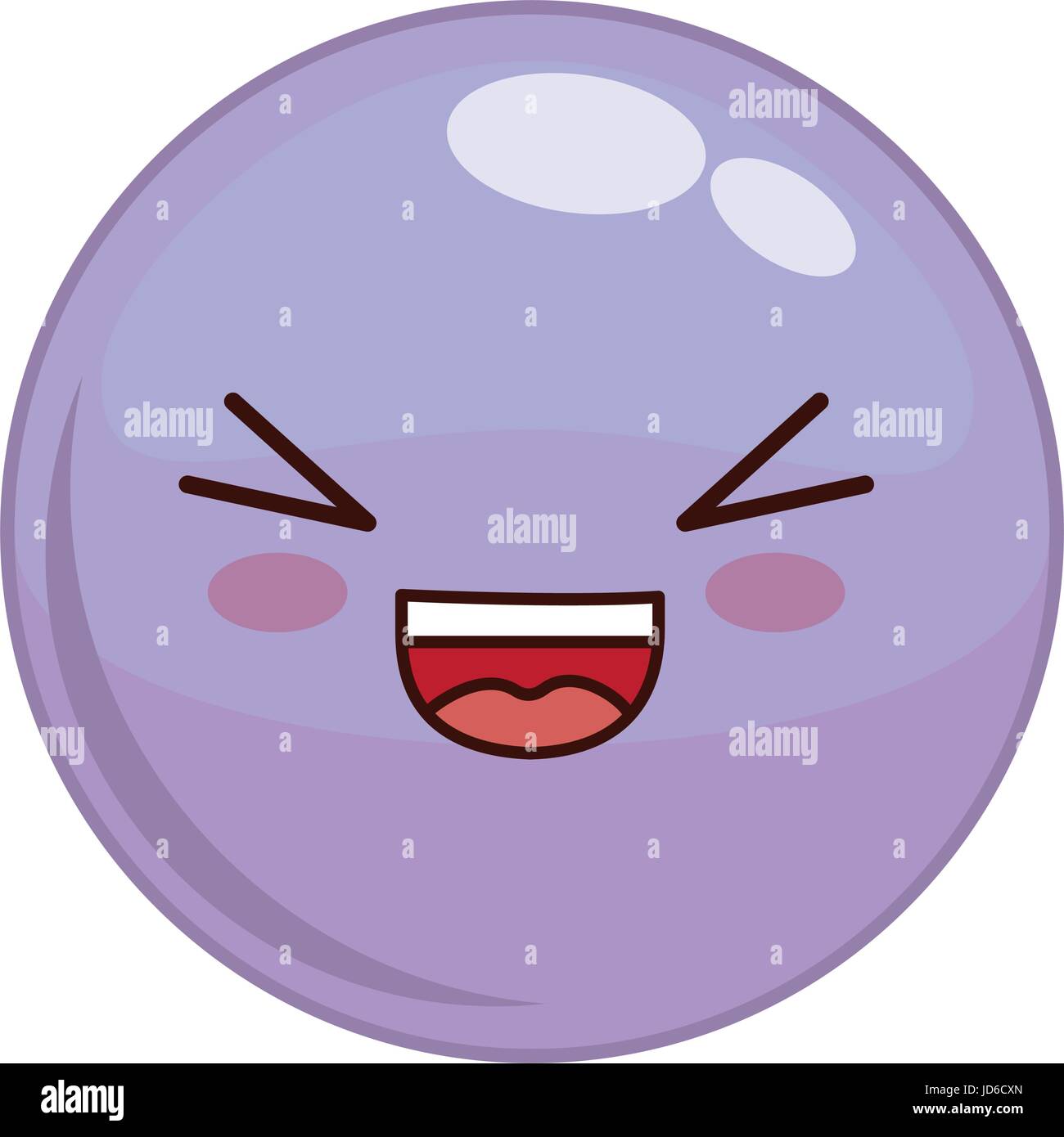 emoticon face happy icon over white background colorful design vector ...