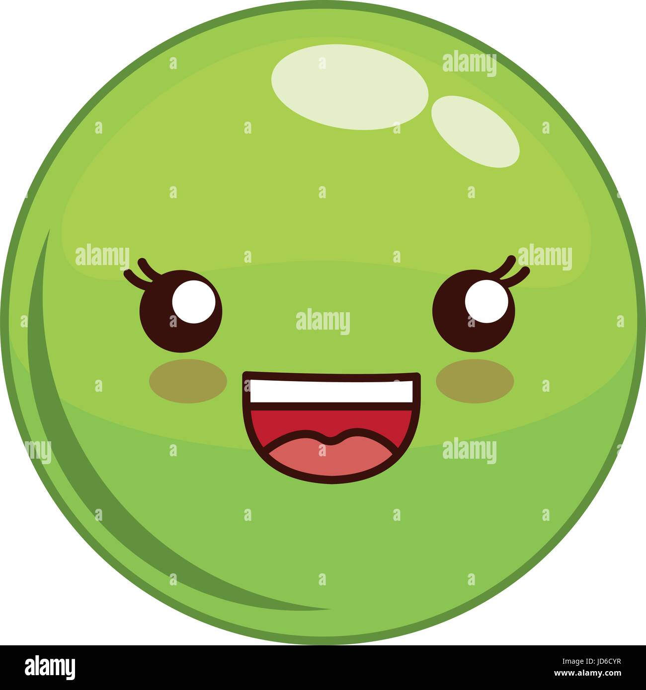 emoticon face happy icon over white background colorful design vector ...