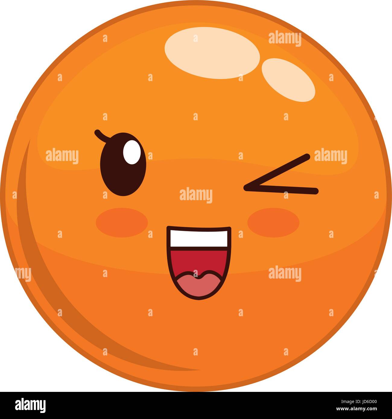 emoticon face happy icon over white background colorful design vector ...
