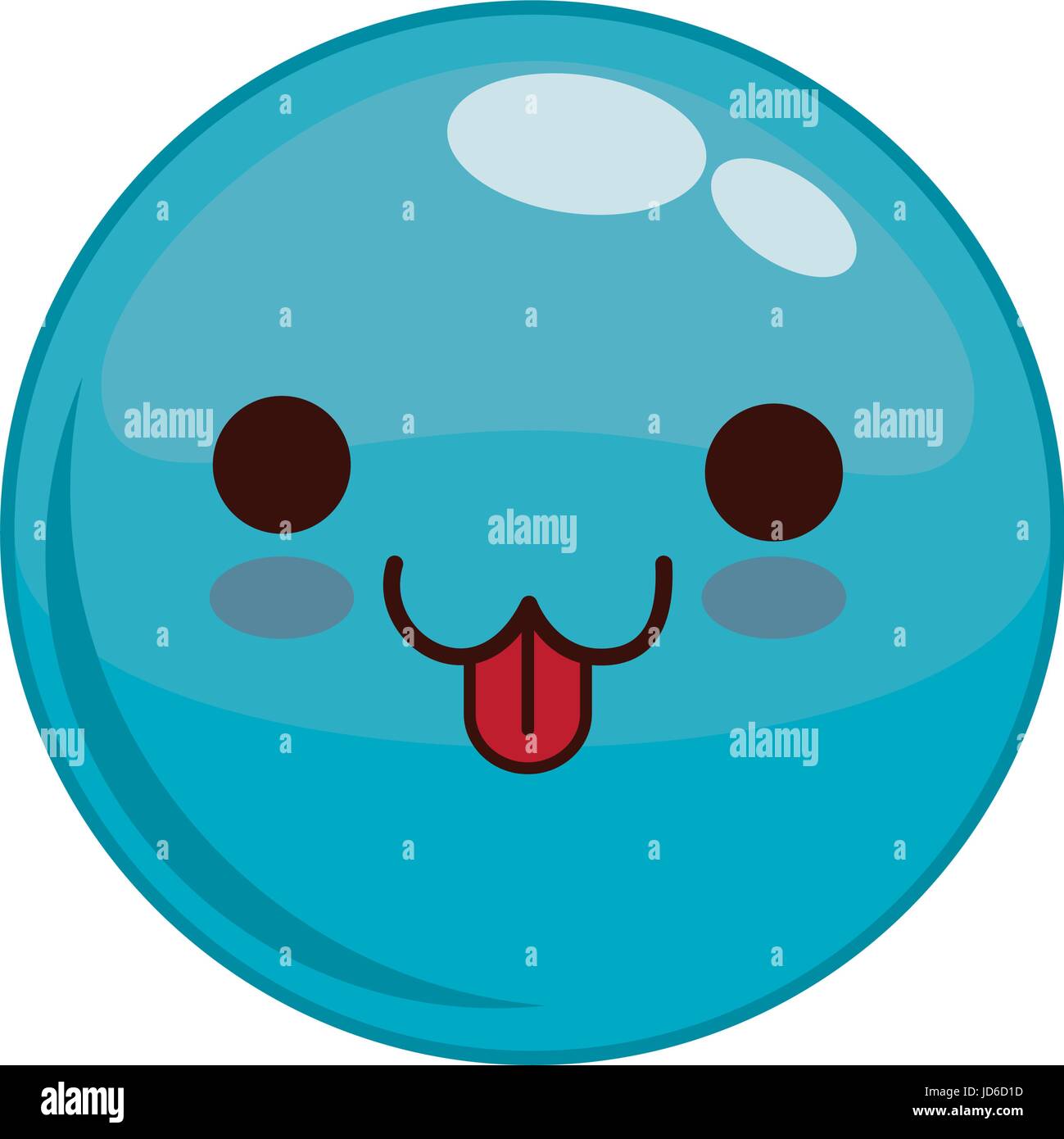 emoticon face happy icon over white background colorful design vector ...