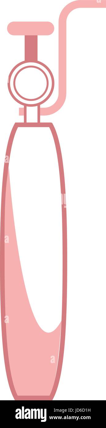 oxygen cylinder with manometer health respiration Stock Vector Image ...