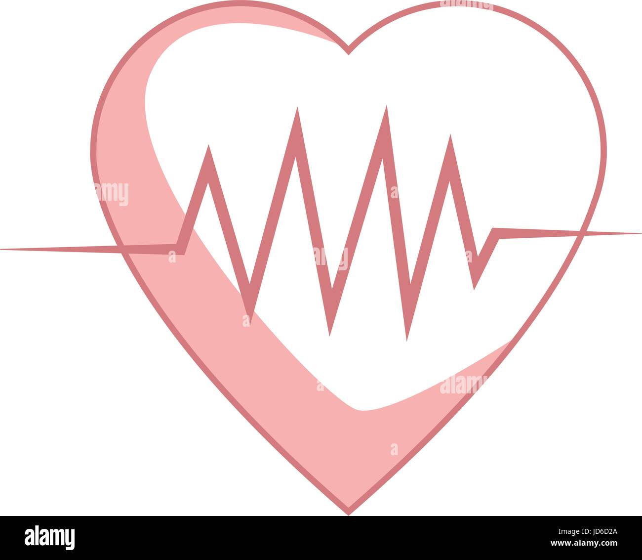 heartbeat cardiology healthy medical symbol Stock Vector Image & Art ...